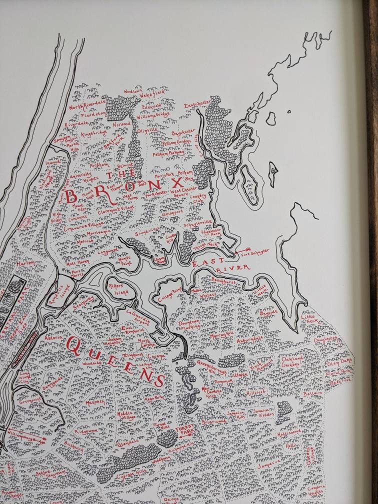 NYC Hand-drawn Vintage/fantasy Map - Etsy