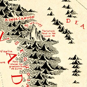 California Hand-drawn Fantasy Map (new Updated Version) - Etsy