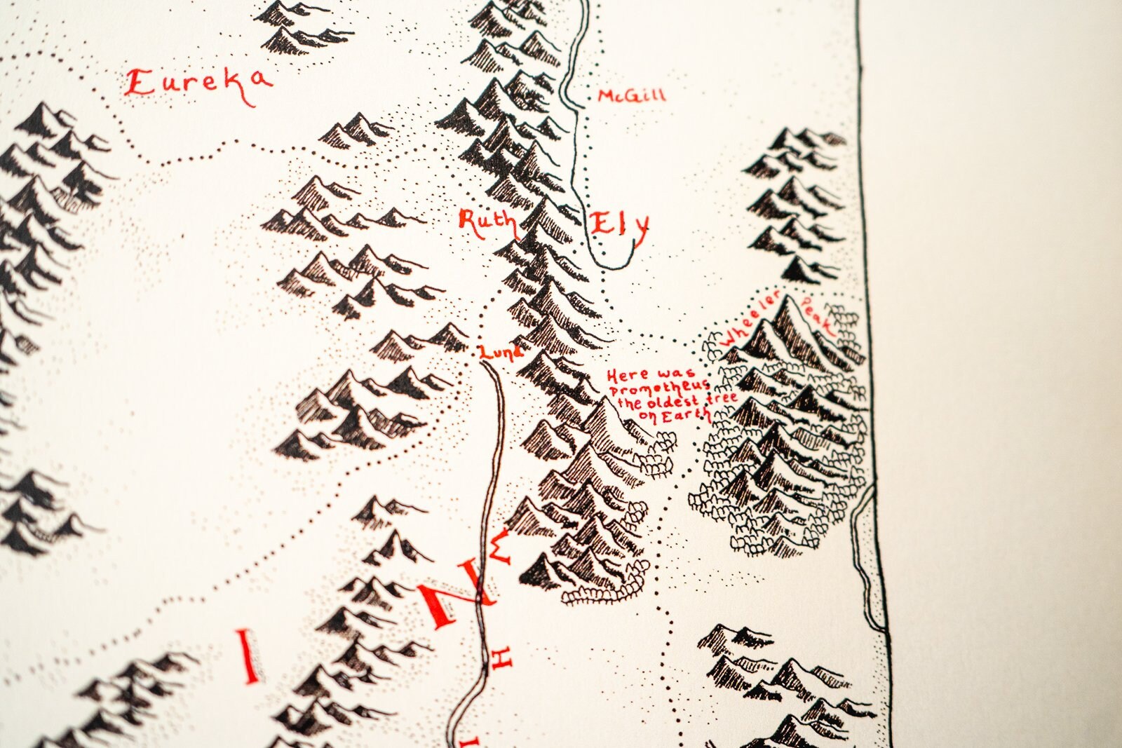 Nevada Map Hand Drawn Fantasy Map for Home Decor - Etsy