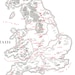 Great Britain Map Hand Drawn Fantasy Map for Home Decor - Etsy