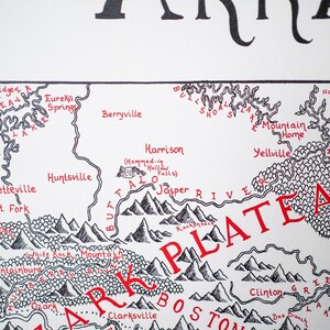 Arkansas Map Hand Drawn Fantasy Map for Home Decor - Etsy