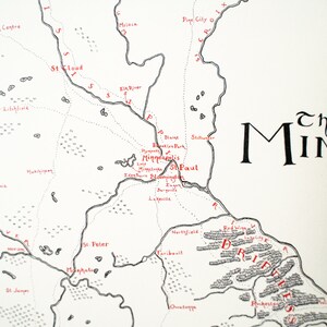 Minnesota Map Hand Drawn Fantasy Map for Home Decor - Etsy