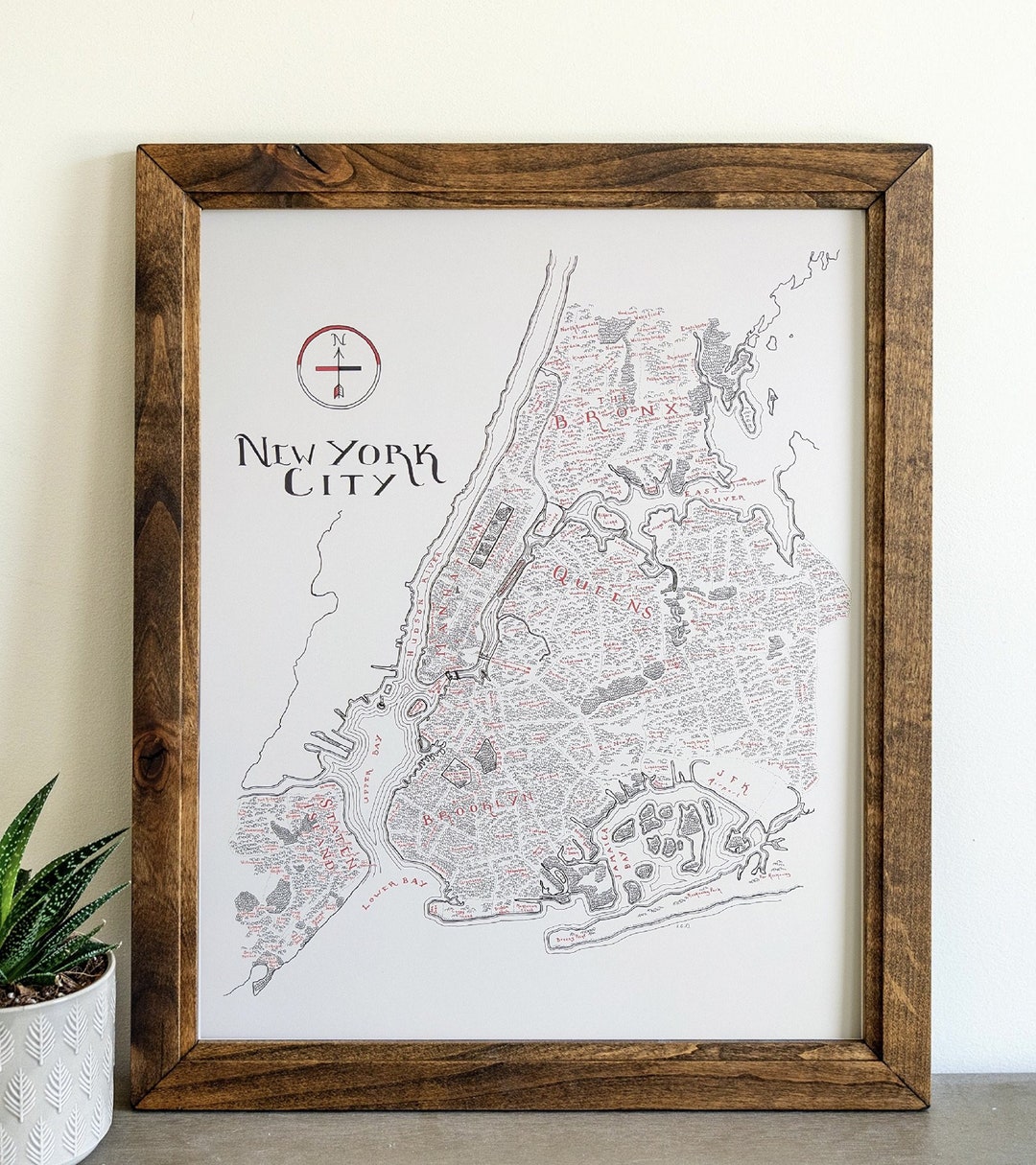 NYC Hand-drawn Vintage/fantasy Map - Etsy