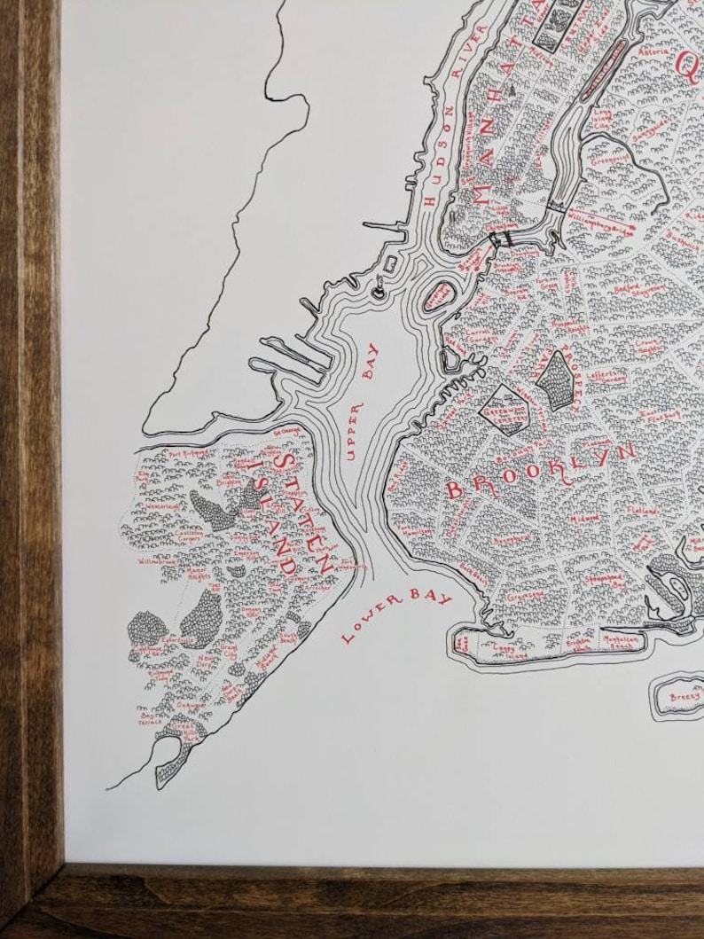 NYC Hand-drawn Vintage/fantasy Map - Etsy