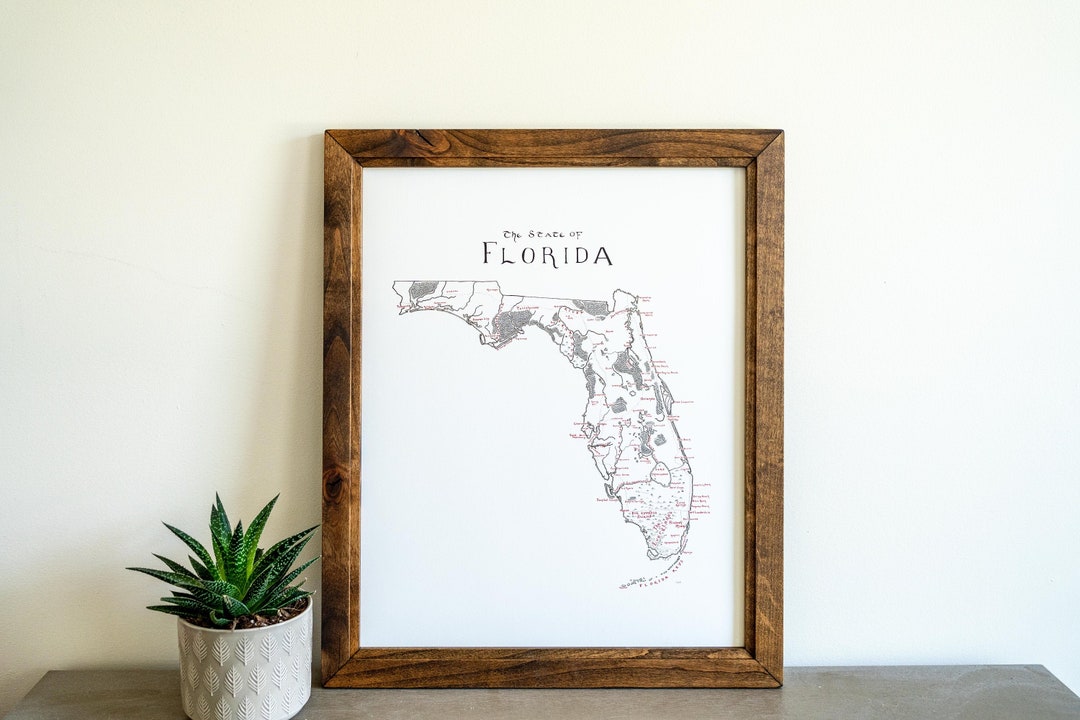 Florida Map - Etsy