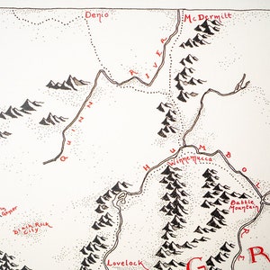 Nevada Map Hand Drawn Fantasy Map for Home Decor - Etsy