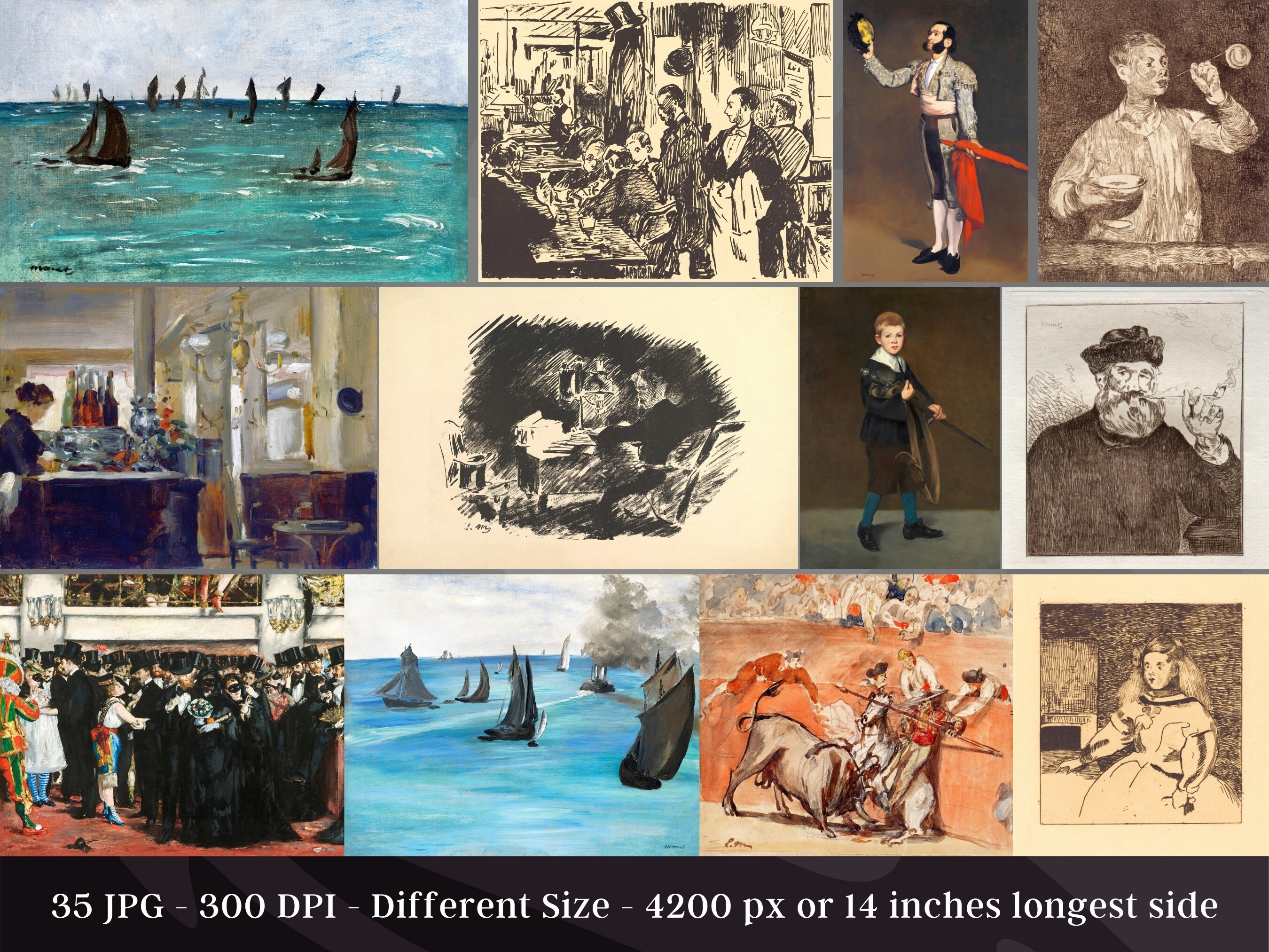 Edouard Manet Paintings 35 HQ Printable Art Decor V2 Classic - Etsy