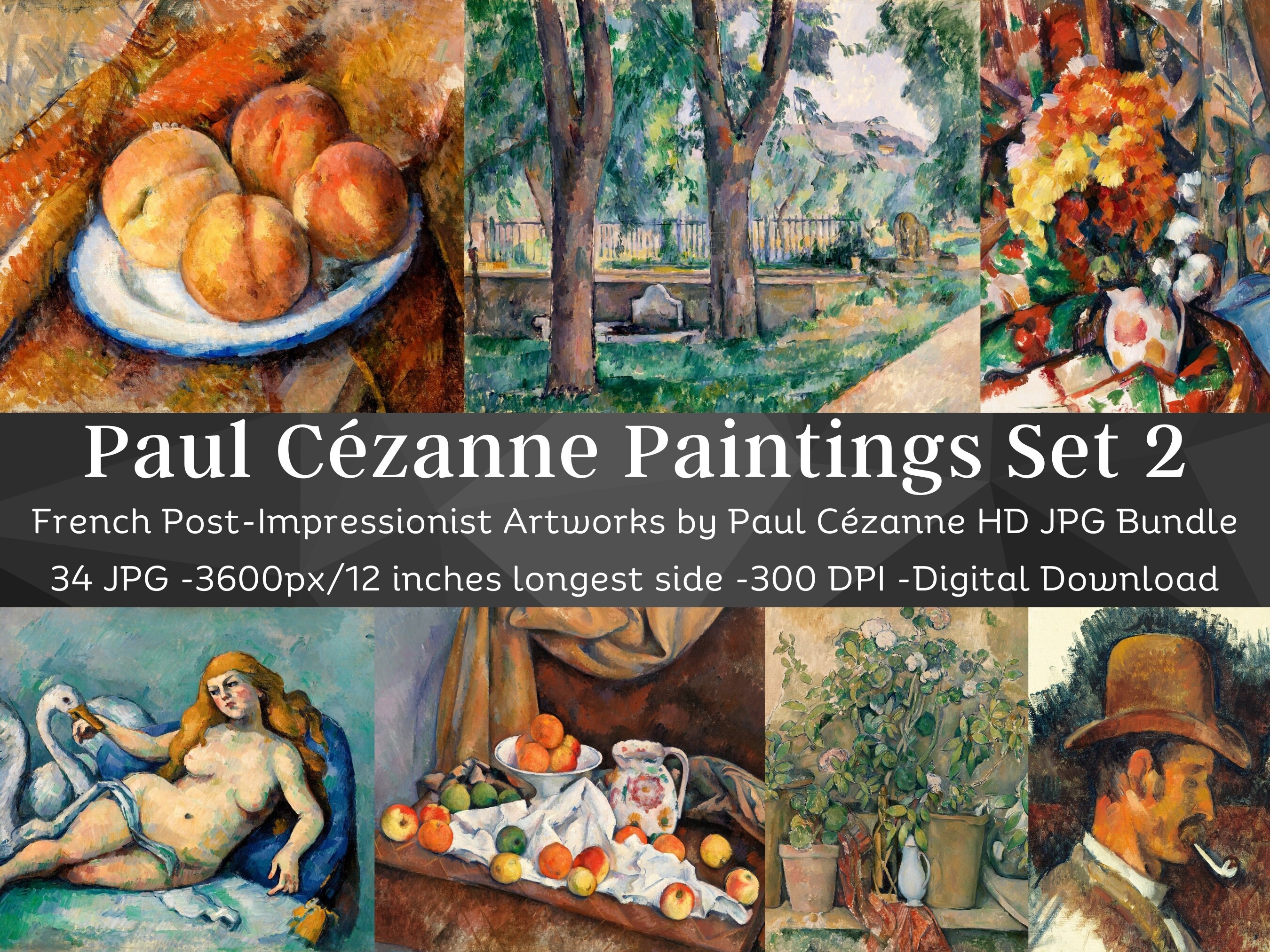 Paul Cezanne Paintings 34 HQ Printable Art Decor Set 2 - Etsy