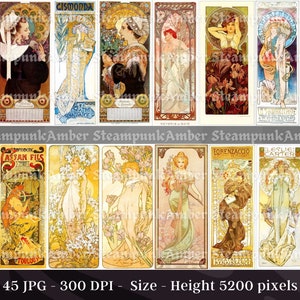 Alphonse Mucha Long Artwork Poster Images Set 1 | 45 HQ Digital JPG ...