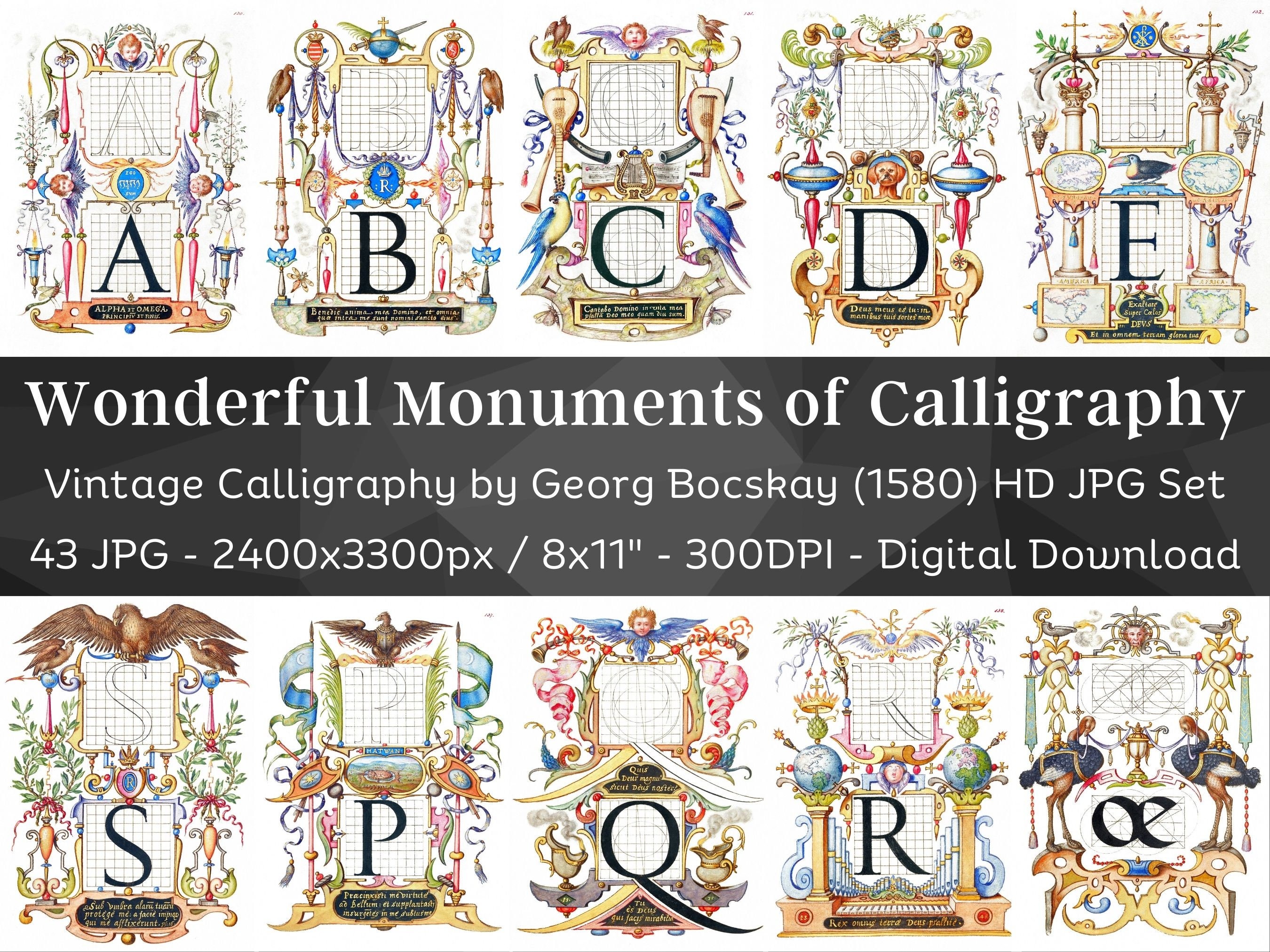 Wonderful Monuments of Calligraphy Image Bundle 43 Medieval Letters ...