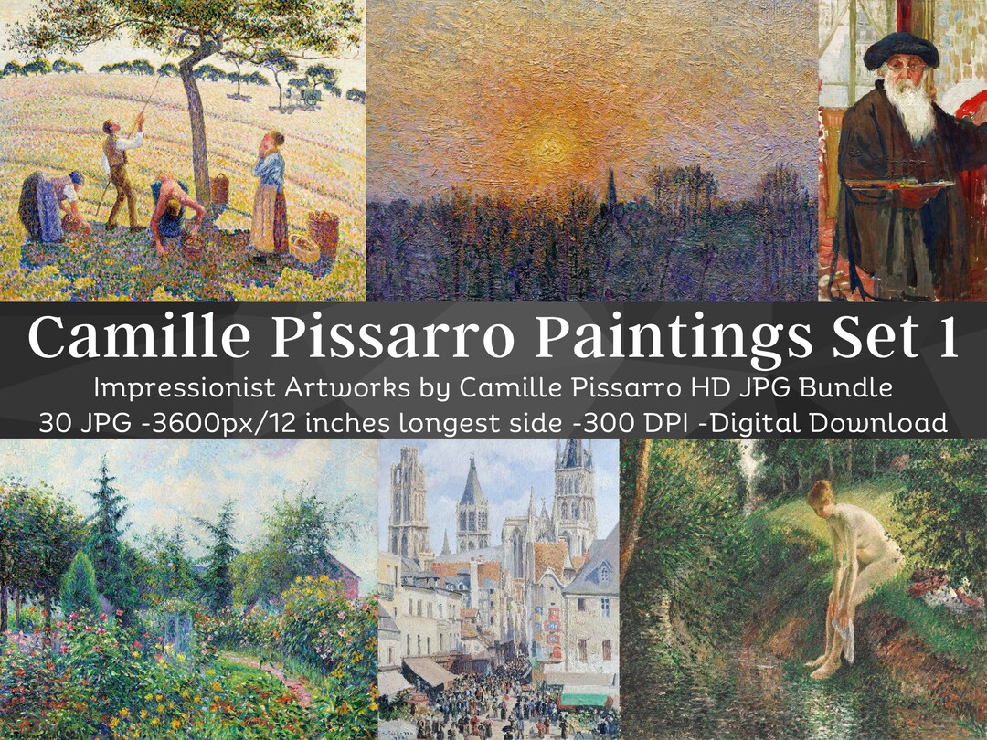 Camille Pissarro Paintings 30 HQ Printable Art Decor Set 1 | Classic ...