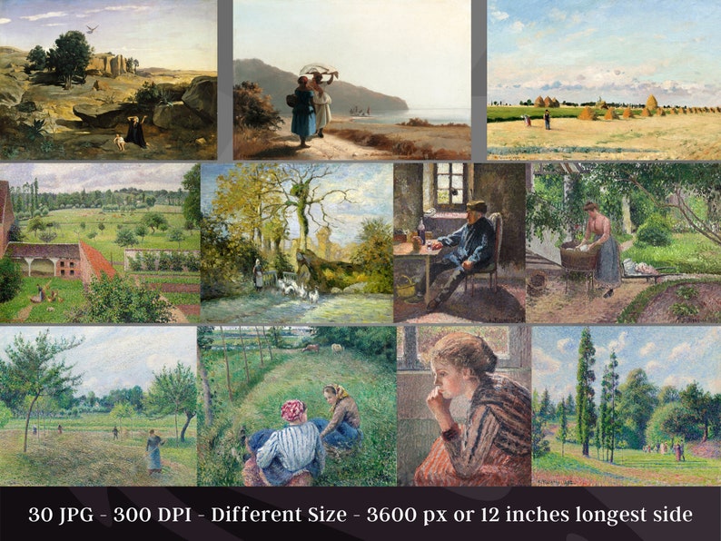 Camille Pissarro Paintings 30 HQ Printable Art Decor Set 3 | Classic ...