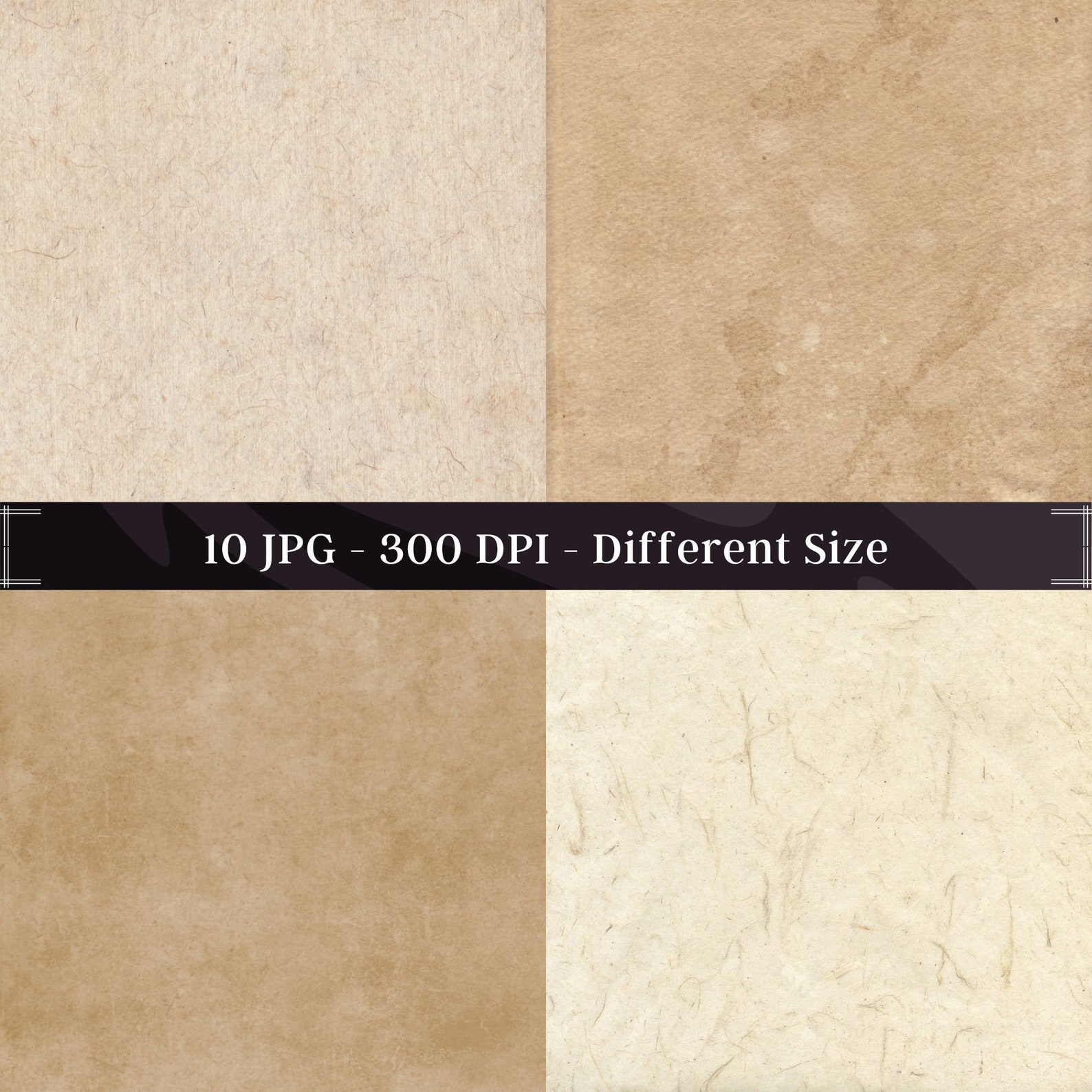 10 Vintage Paper Texture | Photoshop Overlay | Brown Digital Paper ...