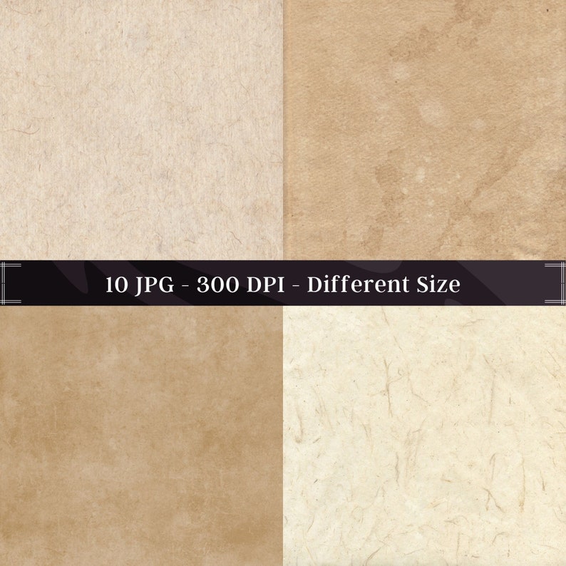 10 Vintage Paper Texture | Photoshop Overlay | Brown Digital Paper ...