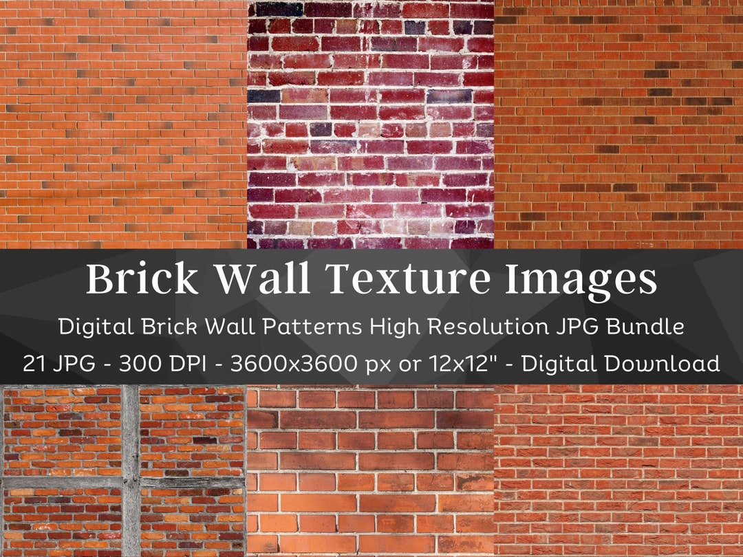 Brick Wall Digital Paper | Brick Texture Pattern Print | 21 Digital ...