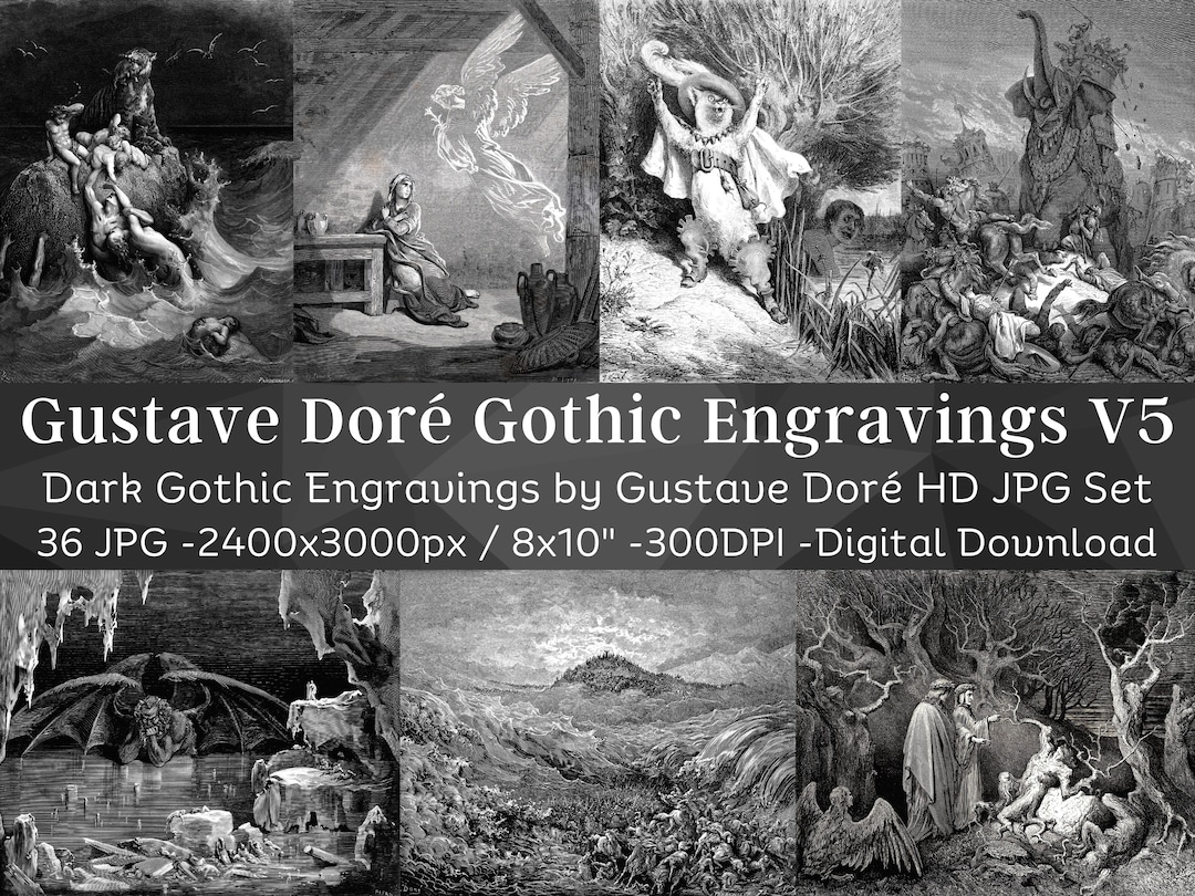 Gustave Doré Dark Gothic Engravings 36 Digital Images V5 | Dark ...
