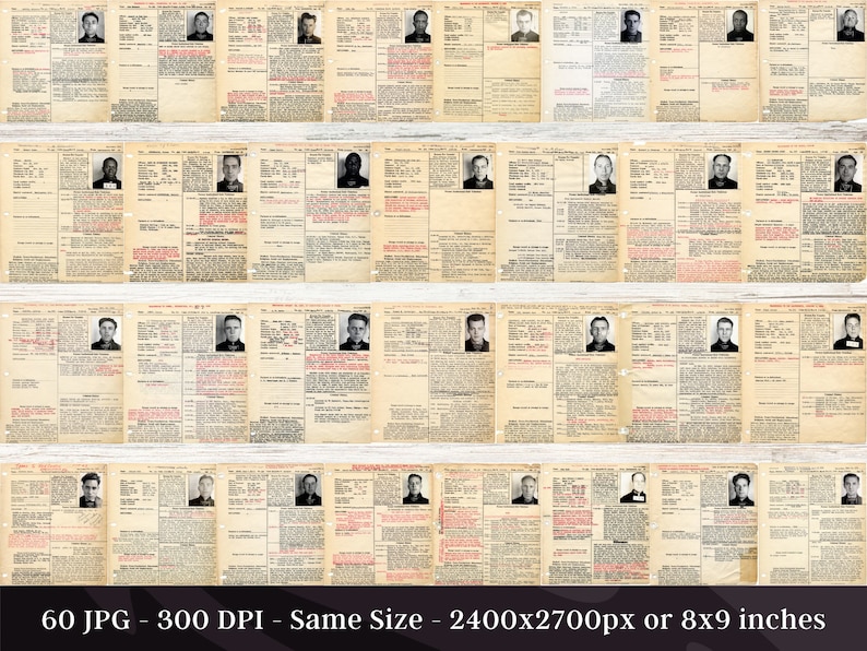 60 Vintage Alcatraz Inmate Prison Records With Mugshots HD Image V4 ...