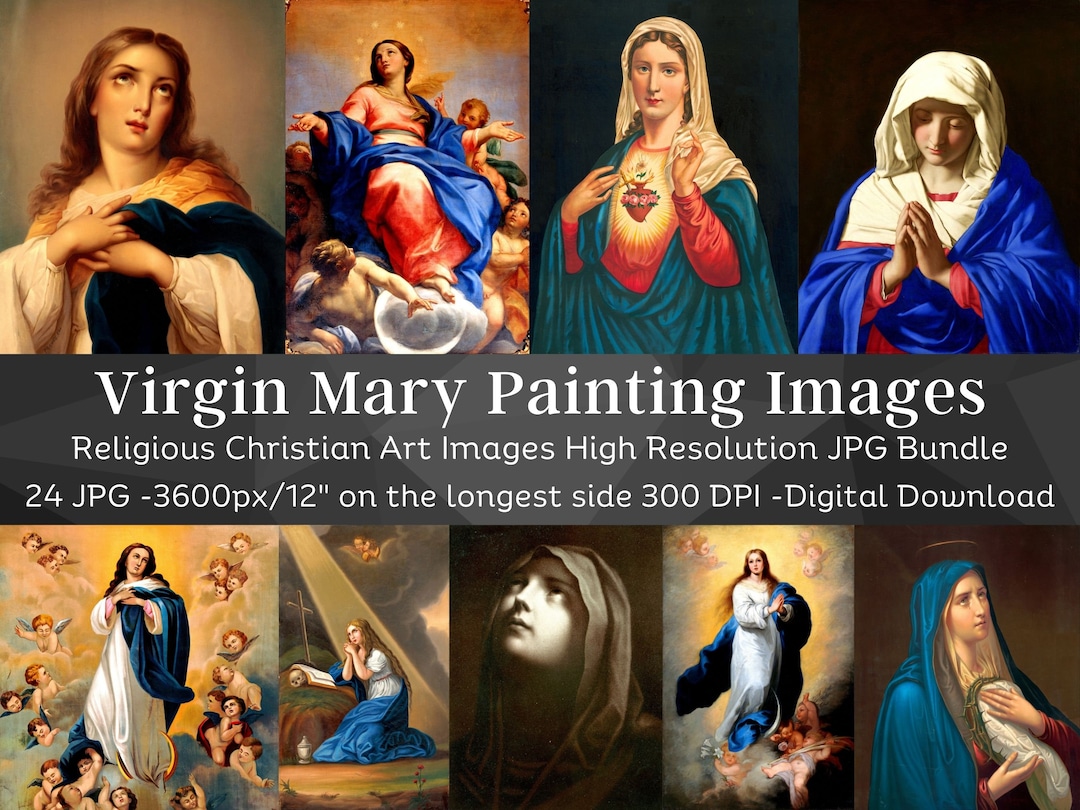 Virgin Mary Painting Images | 24 HQ Vintage Printable Illustration ...