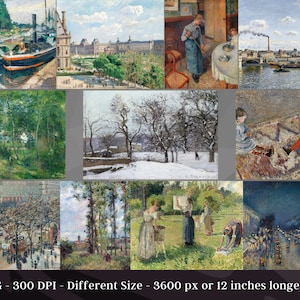 Camille Pissarro Paintings 30 HQ Printable Art Decor Set 3 | Classic ...