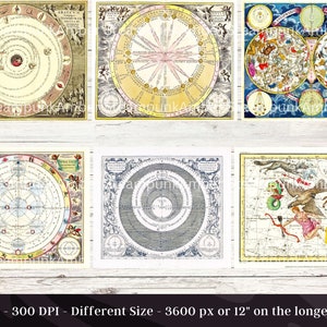 Astrological Star Chart Images | 32 HQ Digital Image Bundle 4 ...