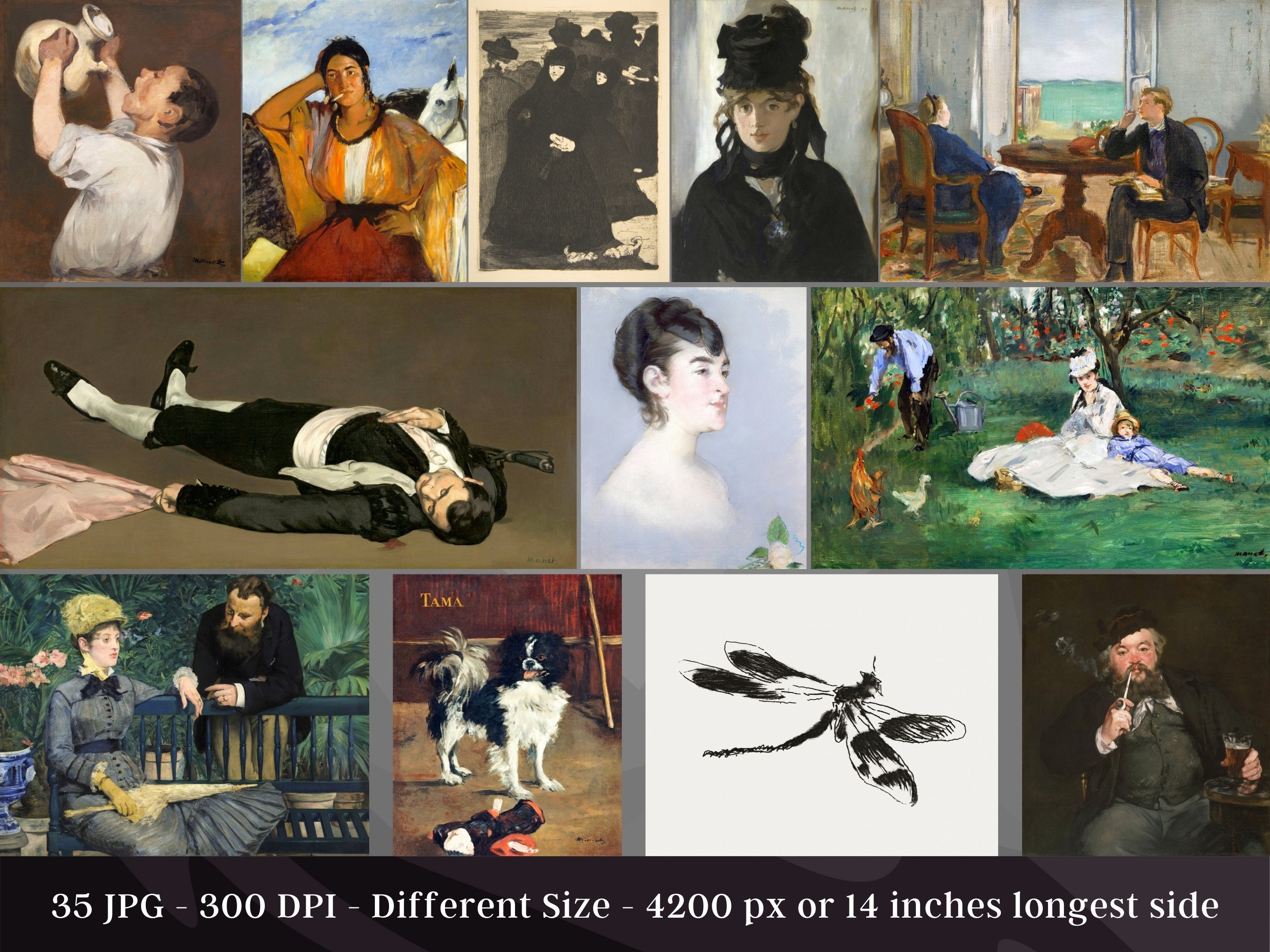 Edouard Manet Paintings 35 HQ Printable Art Decor V3 Classic - Etsy