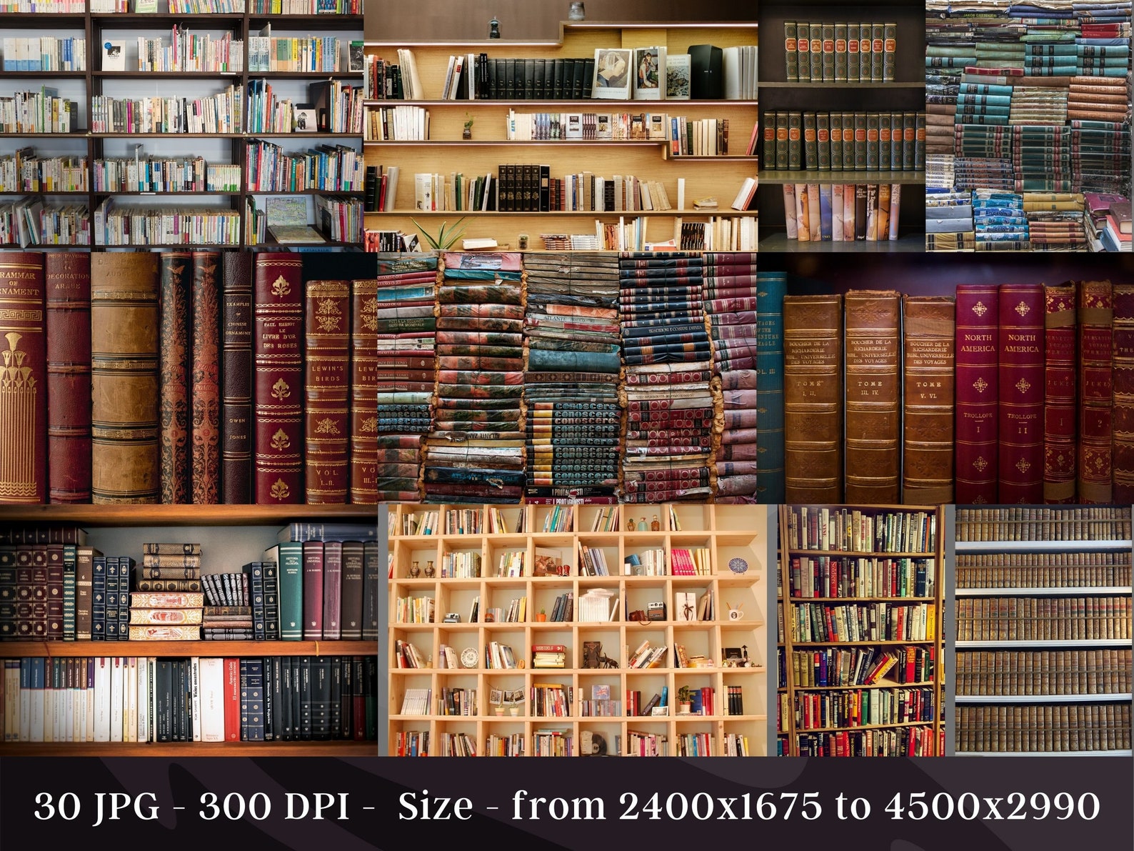 30 Library Book Bookcase Shelves Images | Dollhouse Books | Digital ...
