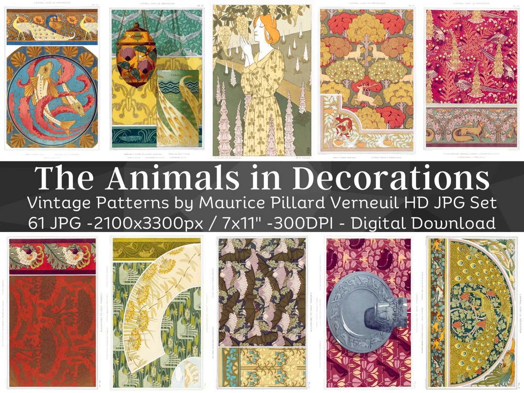 The Animals in the Decorations 61 Illustrations | Vintage French Art ...