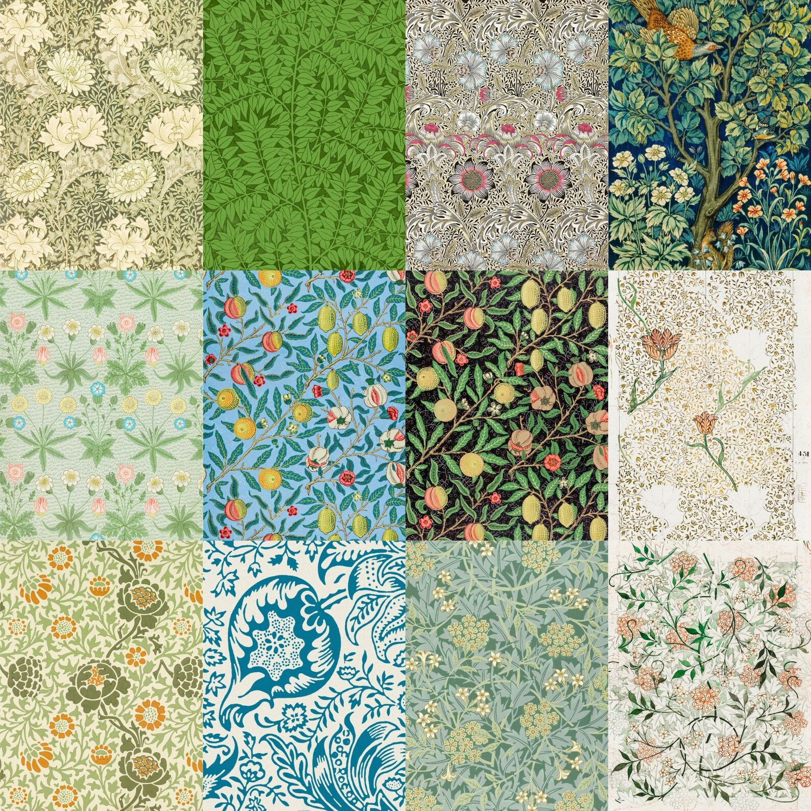 William Morris Pattern Bundle 24 Vintage Pattern HQ Image - Etsy