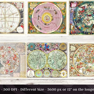 Astrological Star Chart Images | 32 HQ Digital Image Bundle 3 ...