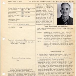 60 Vintage Alcatraz Inmate Prison Records With Mugshots HD Image V3 ...