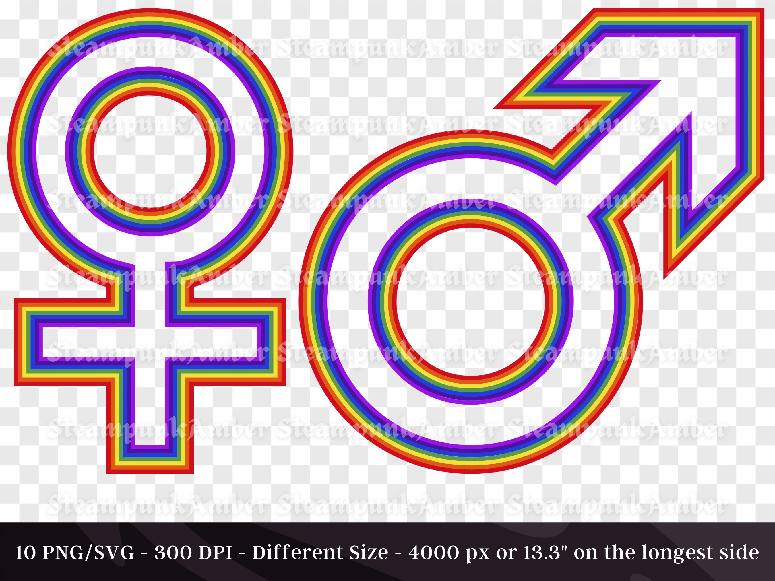 Rainbow Clipart Set 10 PNG SVG LGBTQ Pride Clip Art Bundle - Etsy