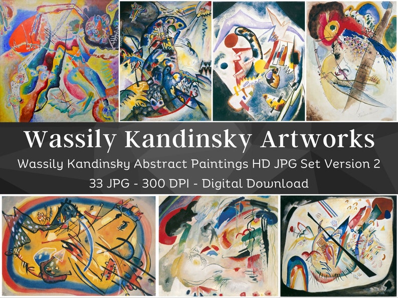 Wassily Kandinsky Abstract Geometric Artworks 33 HQ Digital - Etsy