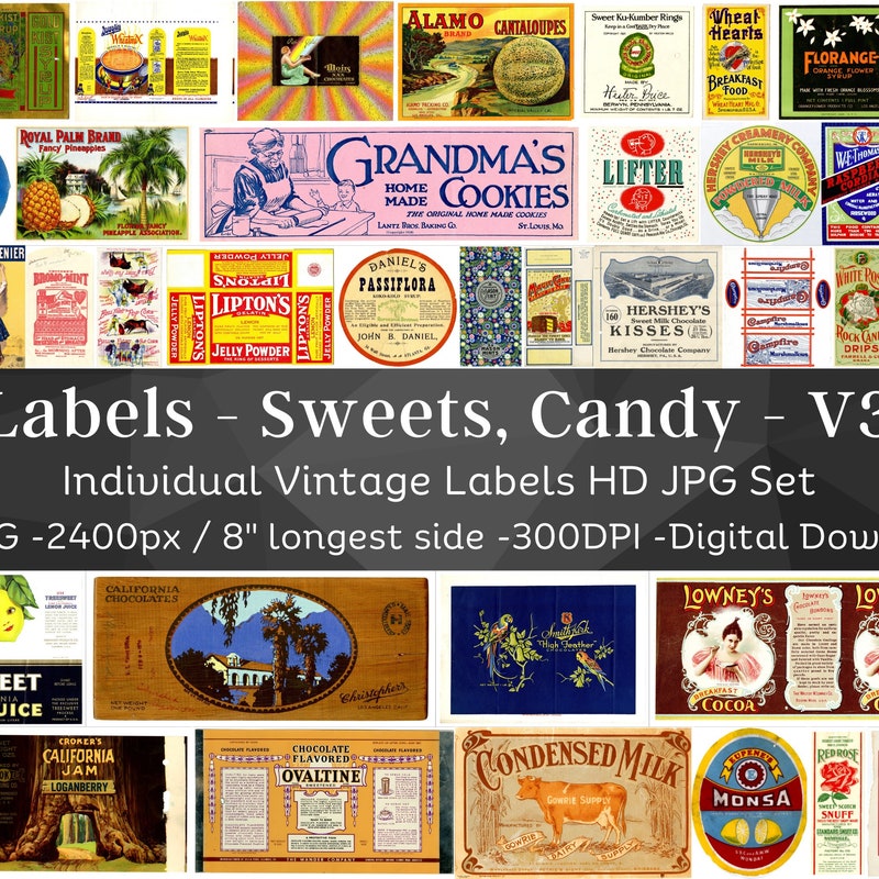 Candy Labels - Etsy