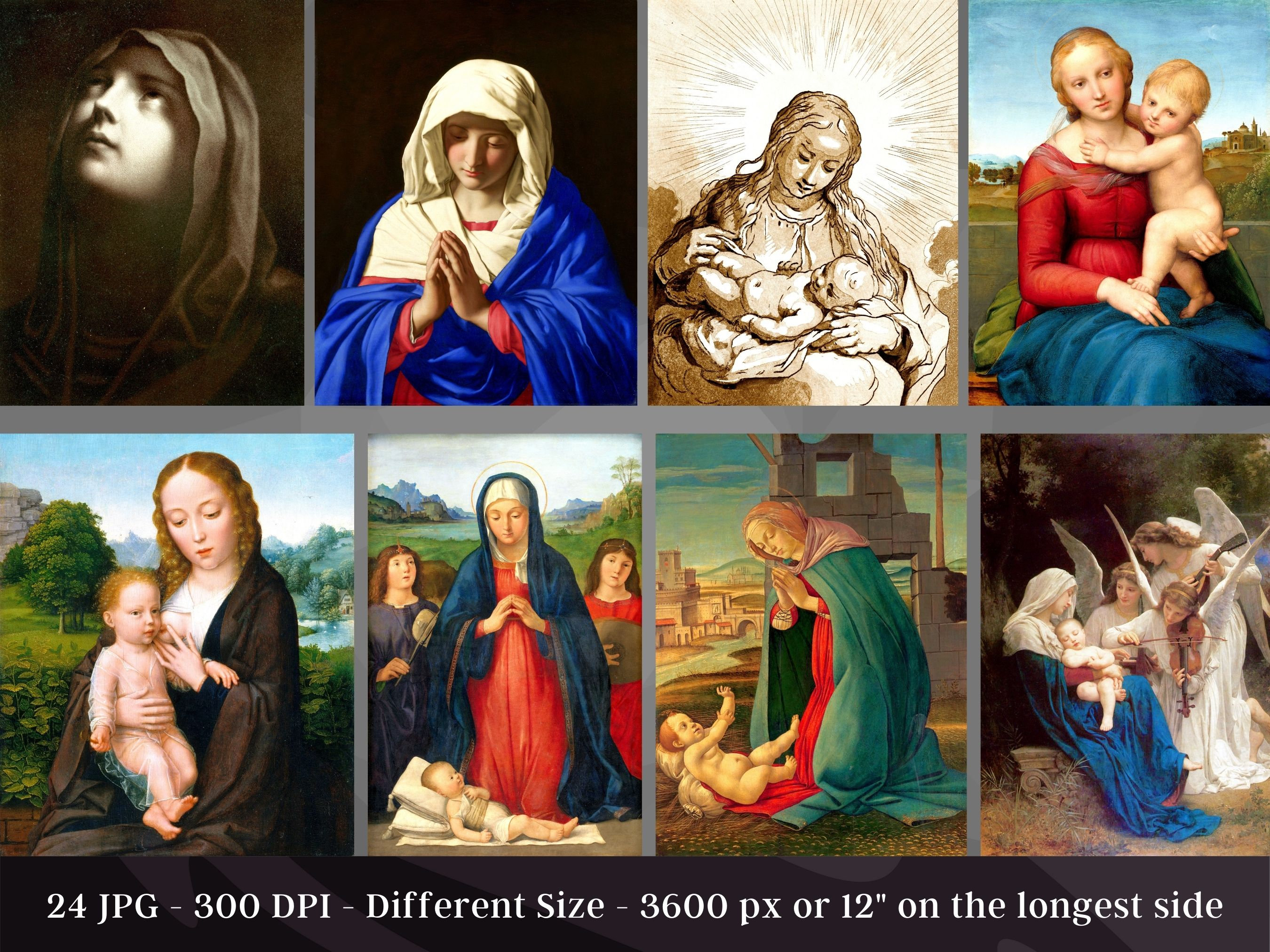 Virgin Mary Painting Images | 24 HQ Vintage Printable Illustration ...