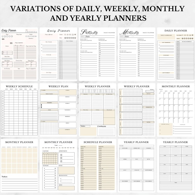 Printable ADHD Planner 2023 ADHD Bundle Ultimate Life Organizer Adhd Journal for Adults Adhd ...