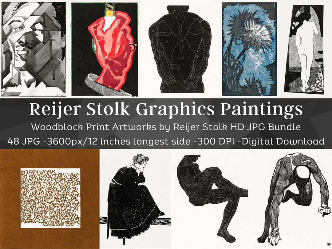 Reijer Stolk Graphics Paintings Set | 48 HQ Printable Abstract Art ...