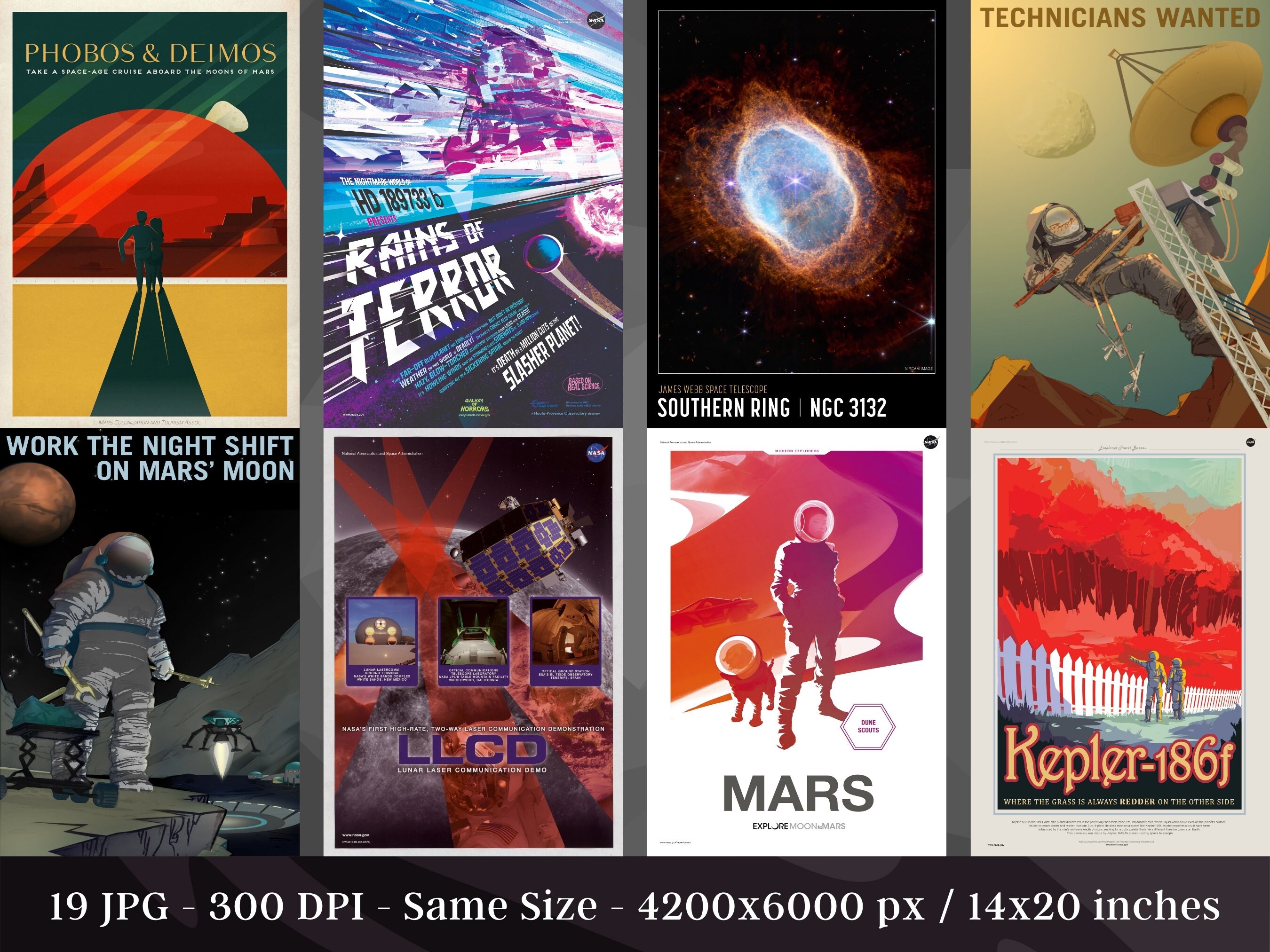 NASA Futuristic Sci-fi Poster N2 19 JPG HQ Digital Image - Etsy