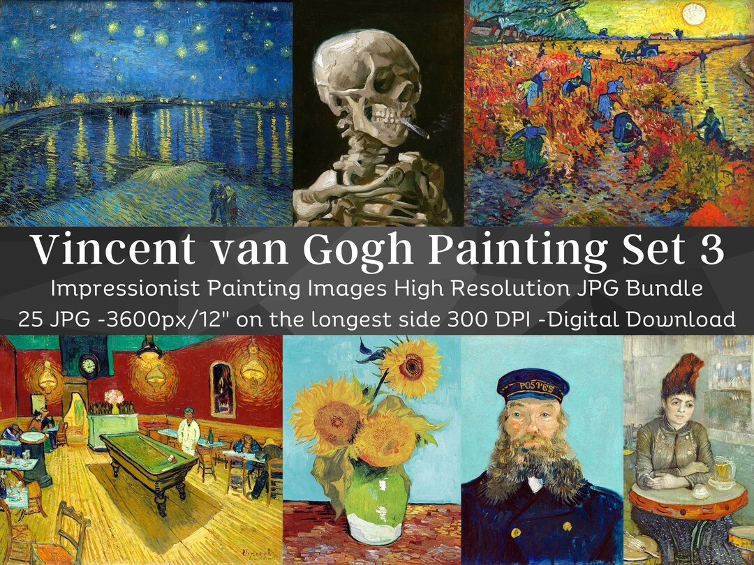 Vincent Van Gogh Paintings | 25 HQ Printable Art Decor Set 3 | Classic ...