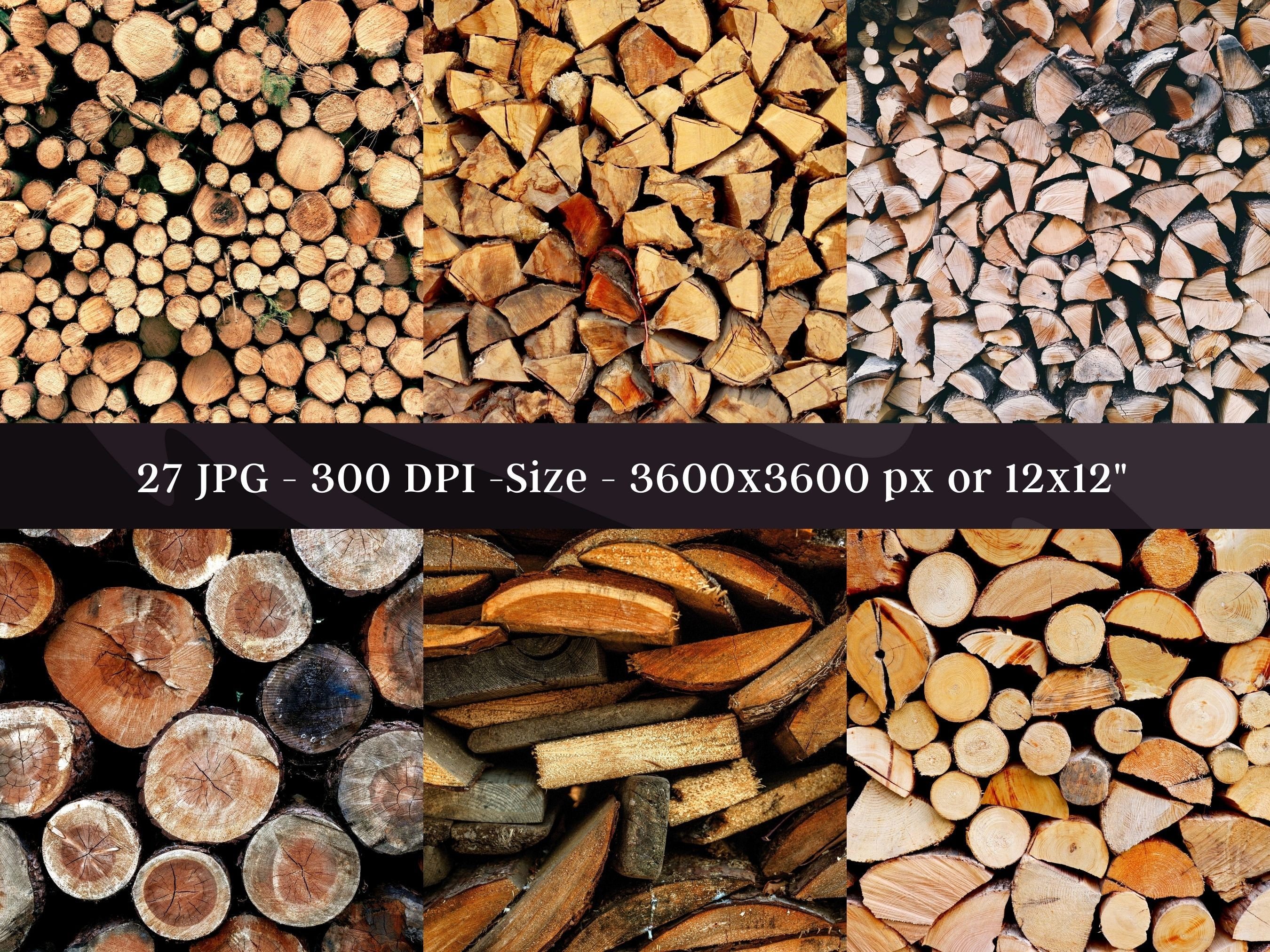 Digital Wood Logs Texture Pack 27 Wood Grain Paper Printable Scrapbook ...