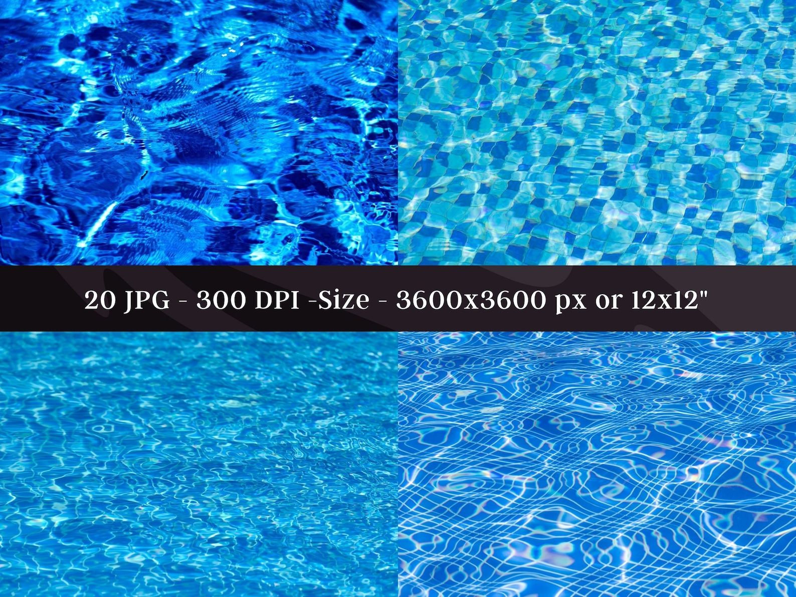 20 Digital Pool Water Texture | Digital Water Paper N1 | Scrapbook Pool ...