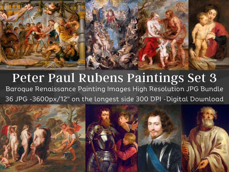 Peter Paul Rubens Paintings Set 3 | 36 HQ Printable Art Decor ...
