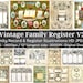 27 Vintage Family Record Template Illustrations V1 1800-1900s Victorian ...