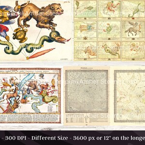 Astrological Star Chart Images | 32 HQ Digital Image Bundle 1 ...