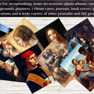 Leonardo Da Vinci Artwork Paintings | 25 HQ Digital Image Bundle ...