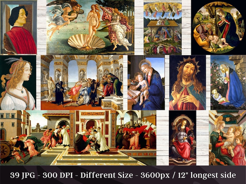 Sandro Botticelli 39 Renaissance Masterpiece Illustrations| Religious ...