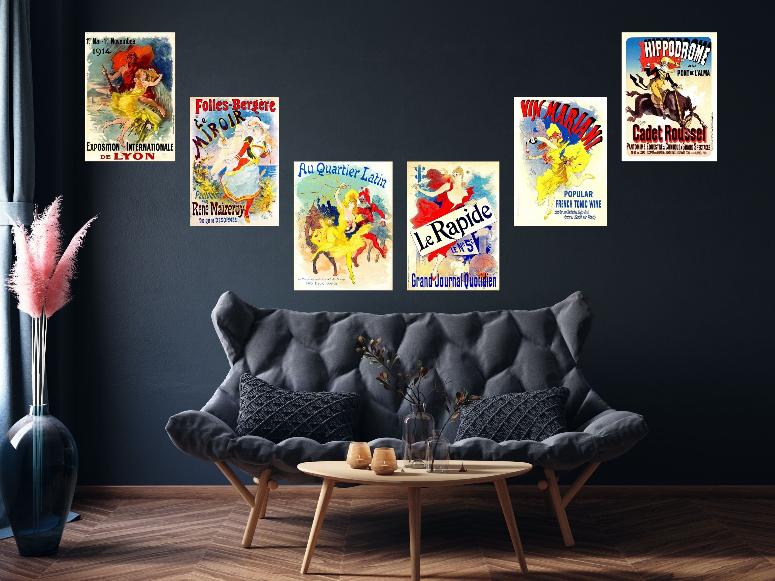 Jules Cheret Vintage French Ad Poster Images Set 3 | 32 HQ Digital JPG ...