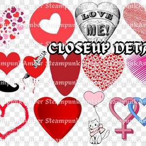 Love Heart Clipart Set 88 PNG SVG | Valentines Day Decor Clip Art ...
