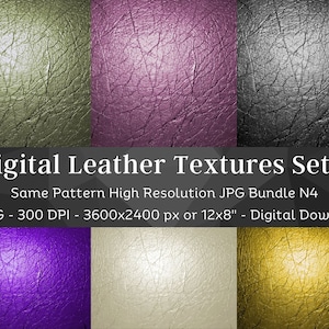 21 Digital Leather Texture | Leather Digital Paper Set 4 | Scrapbook ...