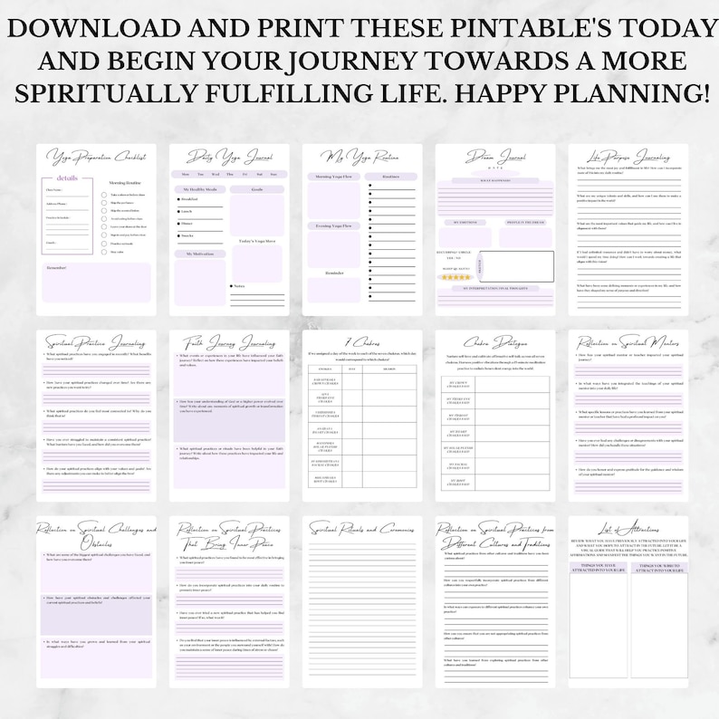 Spirituality Planner Printable Mental Health Journal Anxiety Journal ...