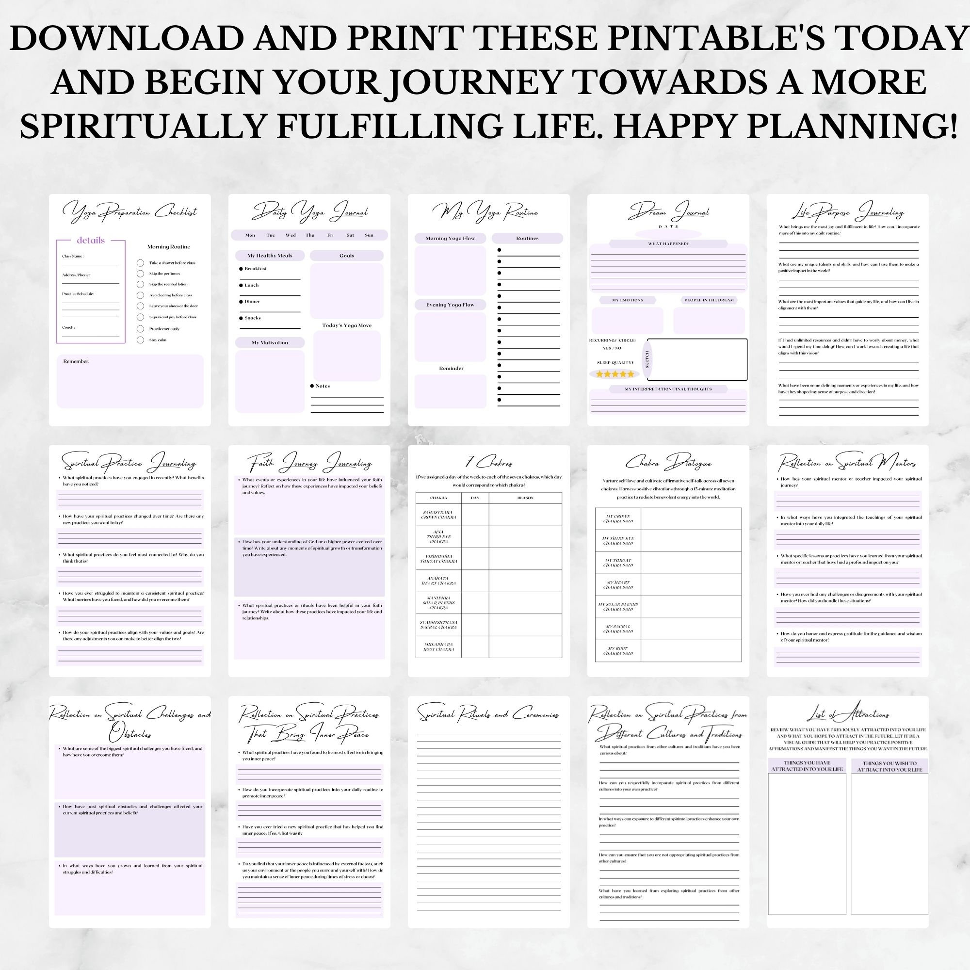 Spirituality Planner Printable Mental Health Journal Anxiety Journal ...